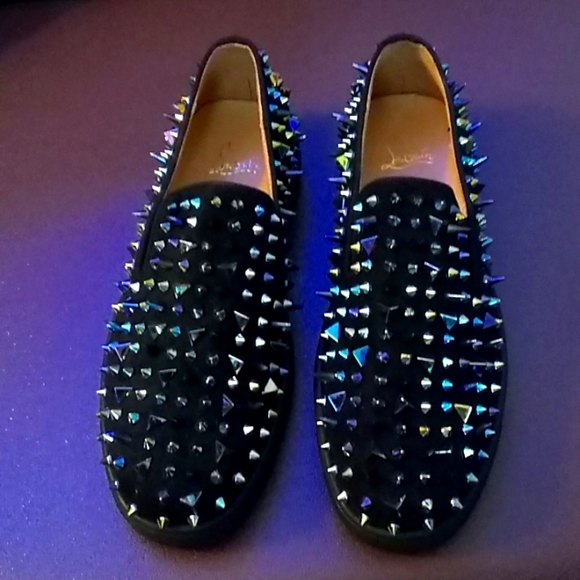 Christian Louboutin | Shoes | Mens Loubs Mixed Spikes Boat Shoes Multi ...